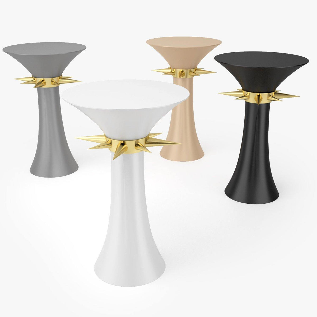 Brass Spike End Table with Gold Collar in Four Colors – ARDITI COLLECTION