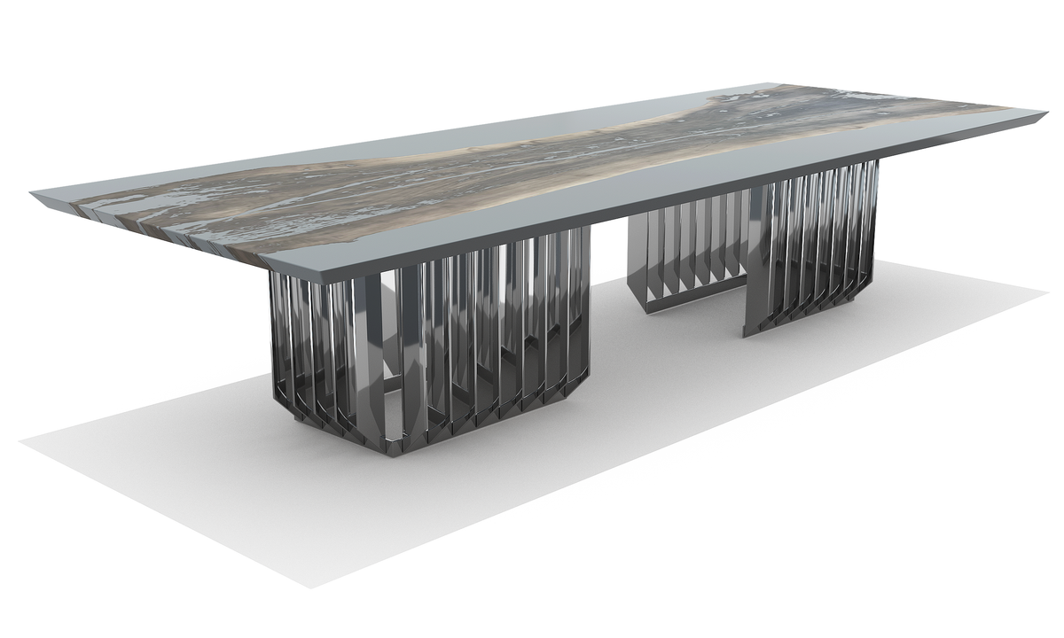 Arditi Collection | Gray Botres Bleached Walnut Wood Dining Table ...